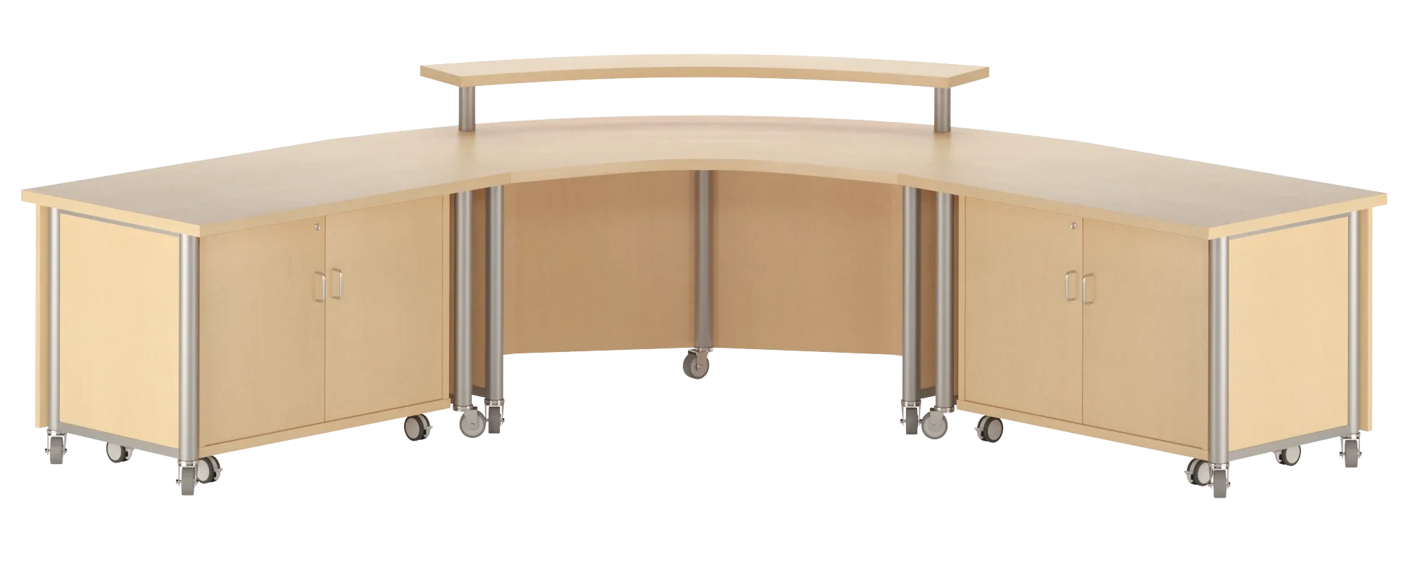 Circulation Desk-Mobile: Metal Post Leg - Tesco Learning Environments